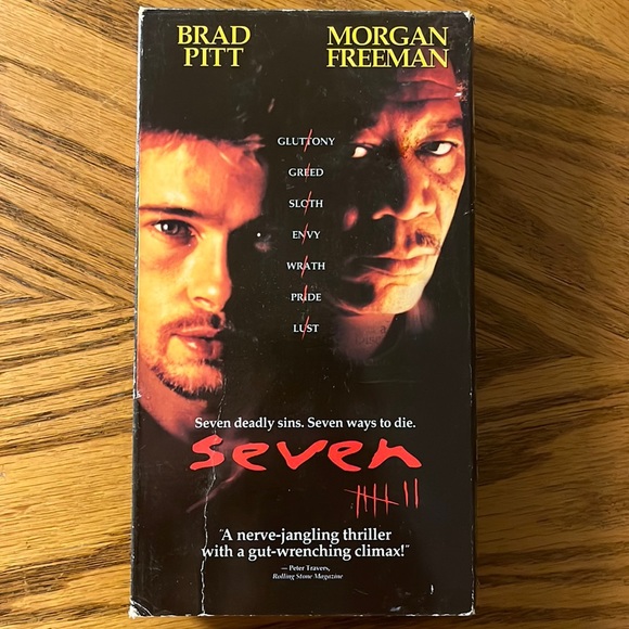 Other | Seven Vhs 1996 Guc Brad Pitt Morgan Freeman | Poshmark